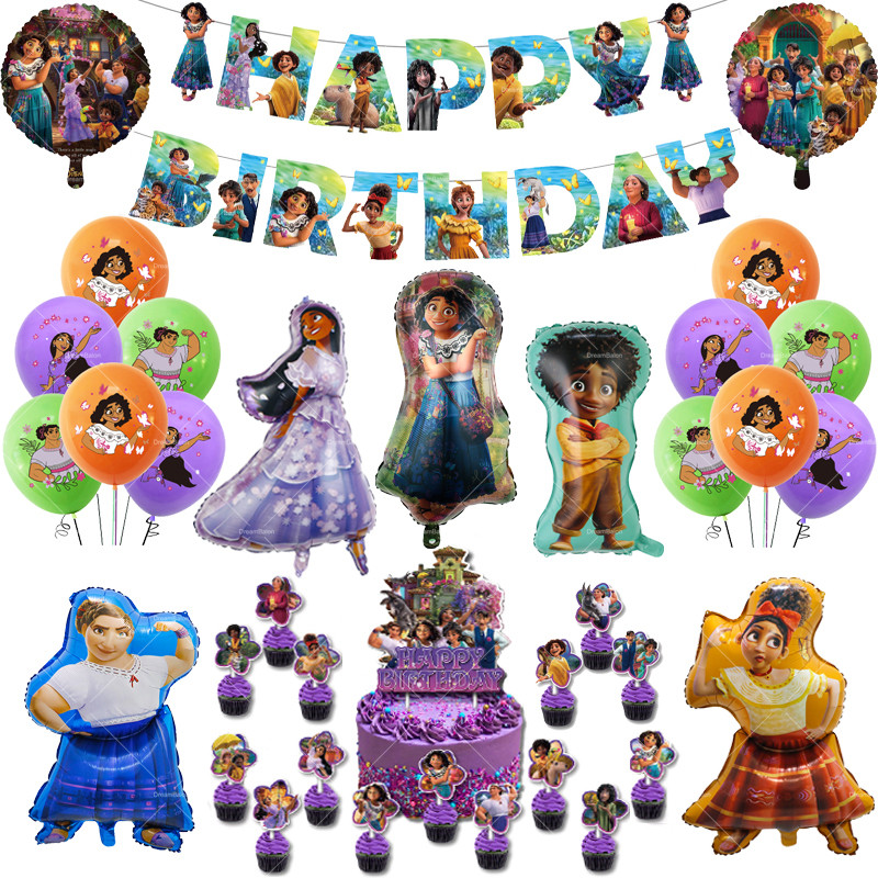 Jual Encanto Balloons Disney Mirabel Princess Happy Birthday Banner ...