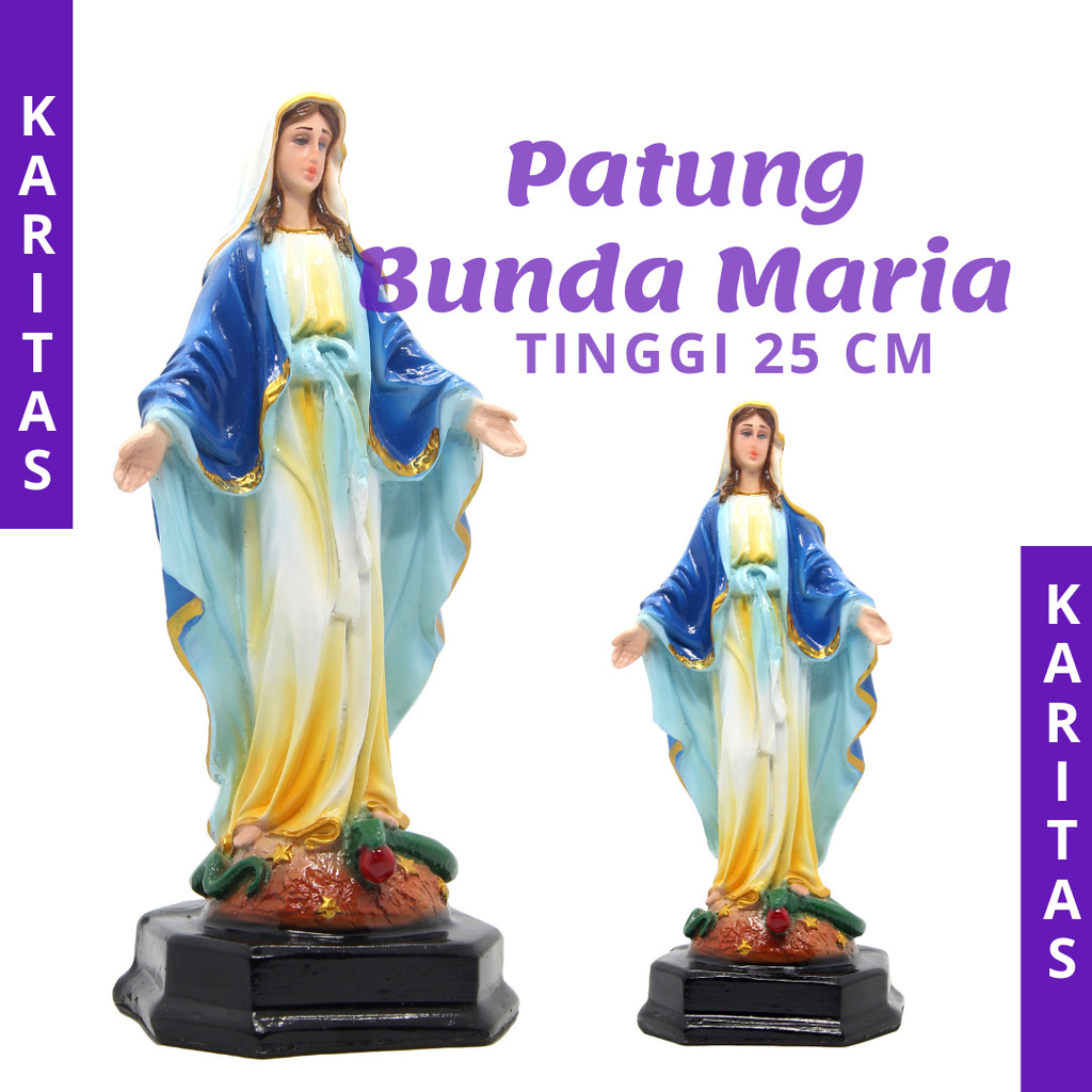 Jual PATUNG MARIA 25 CM / PATUNG BUNDA MARIA / PATUNG ROHANI KATOLIK ...