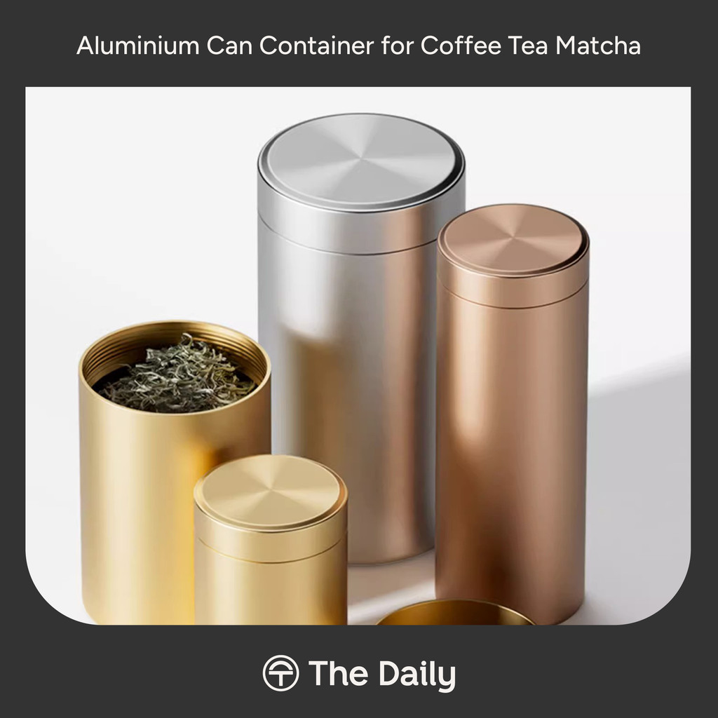 Jual Aluminium Can Container for Coffee Tea Matcha - Canister Wadah ...