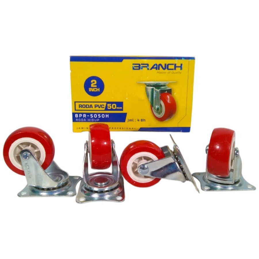 Jual Roda PVC BRANCH 2 Inch - Model Mati, Hidup, dan Rem - Tahan Lama ...