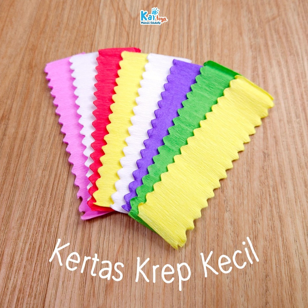 Jual Kertas Krep Kecil 1 Pack / Crape Paper Warna Warni / Kertas Dekor ...