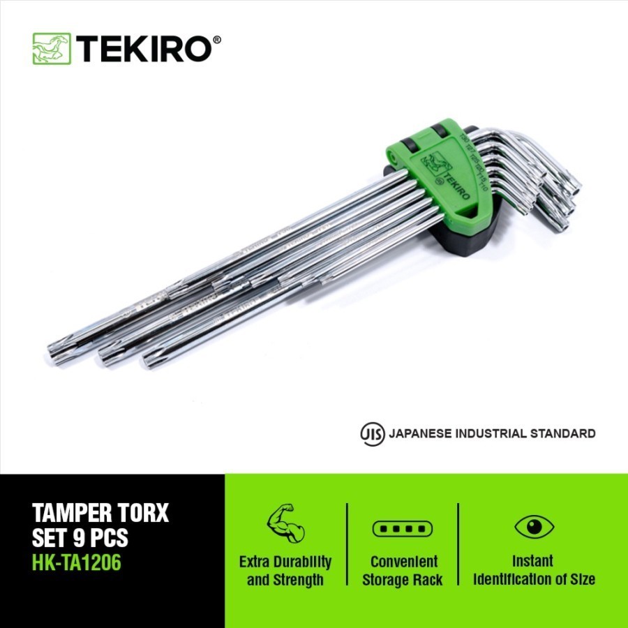 Jual TEKIRO kunci L bintang set LUBANG 9pc / tamper Torx key set 9pcs | Shopee Indonesia