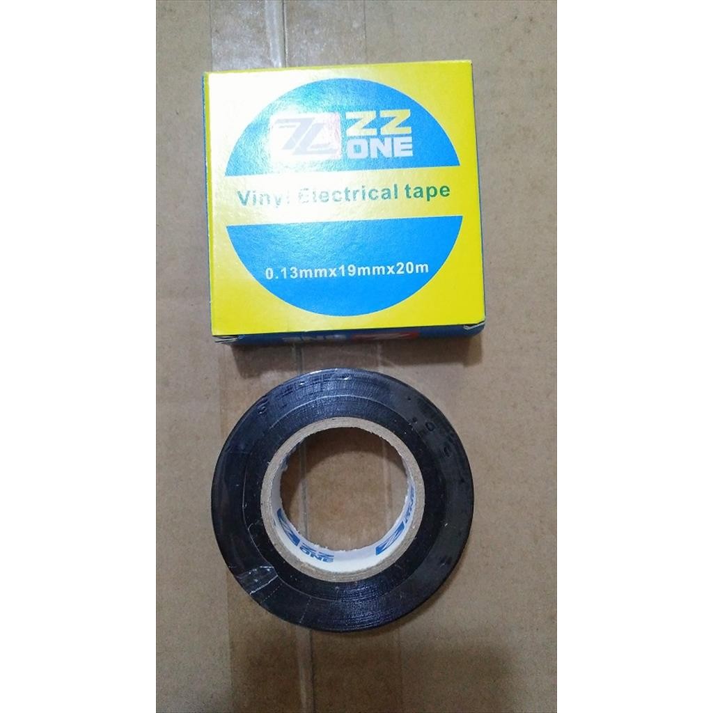 Jual Isolasi Kabel Listrik Hitam Tape ZZ One 0.13mm 19mm Besar 20m ...