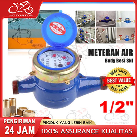 Jual [COD]Meteran Air PDAM SNI Body Besi 1/2 inch MIAMI Water Meter 1/2 ...