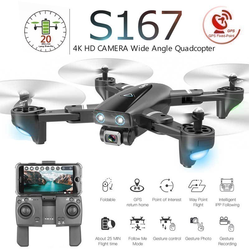 Jual EXPR - TOYS SKY S167 PROFESSIONAL DRONE WITH CAMERA 4K 5G GPS WIFI ...
