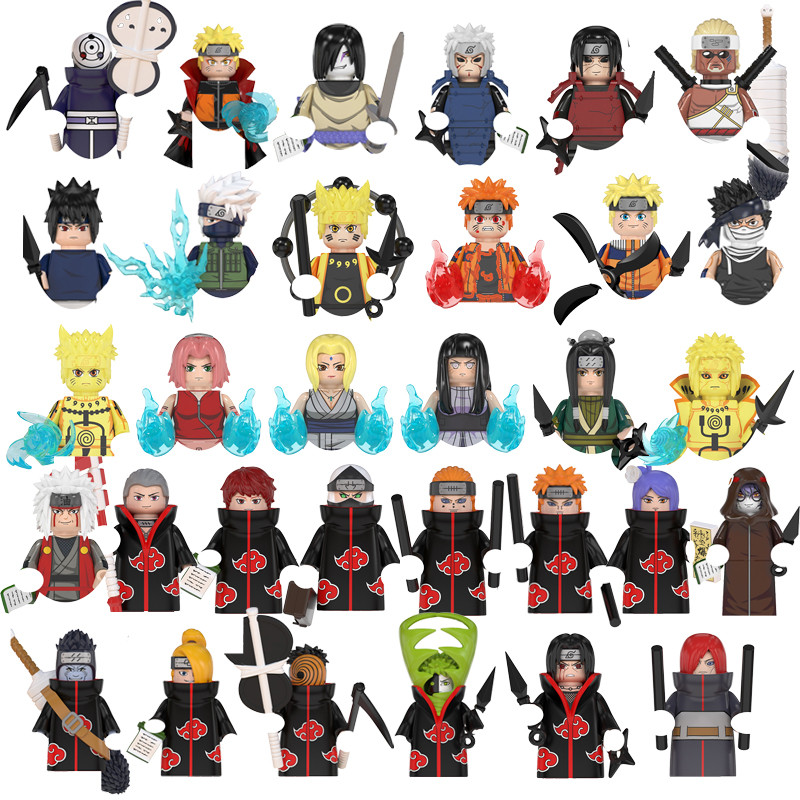 Jual Anime NARUTO Pain Sasuke Bricks For Gifts Kakashi Building Blocks ...