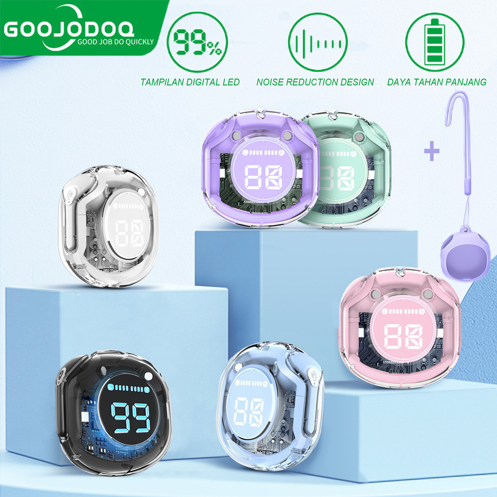 Jual Goojodoq TWS Earphone Bluetooth 5.3 Headphone With Mic Wireless Headset With Charging Case ...