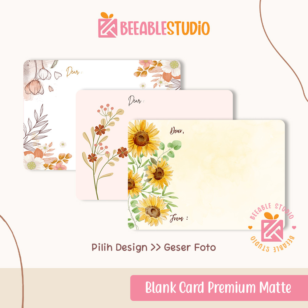 Jual (Satuan) Blank Card Premium Kartu Ucapan Kosong Greeting Card Gift ...