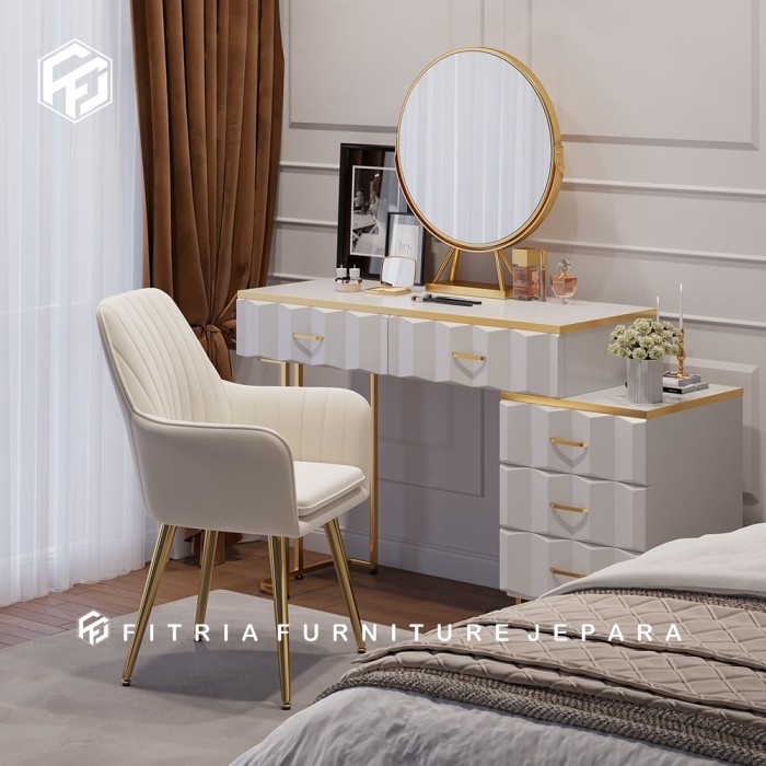 Jual Meja Rias minimalis modern stainles Meja rias Modern kaca bulat ...