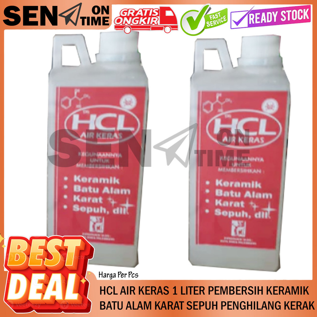 Jual Hcl Air Keras 1 Liter Pembersih Keramik Batu Alam Karat Sepuh ...