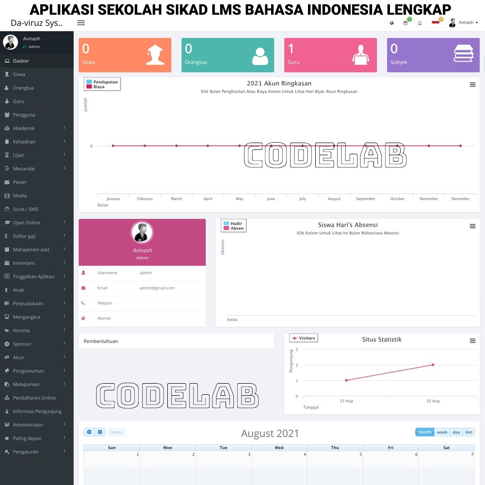 Jual Source Code Aplikasi LMS SIKAD Sekolah Lengkap Inilabs Full PHP ...