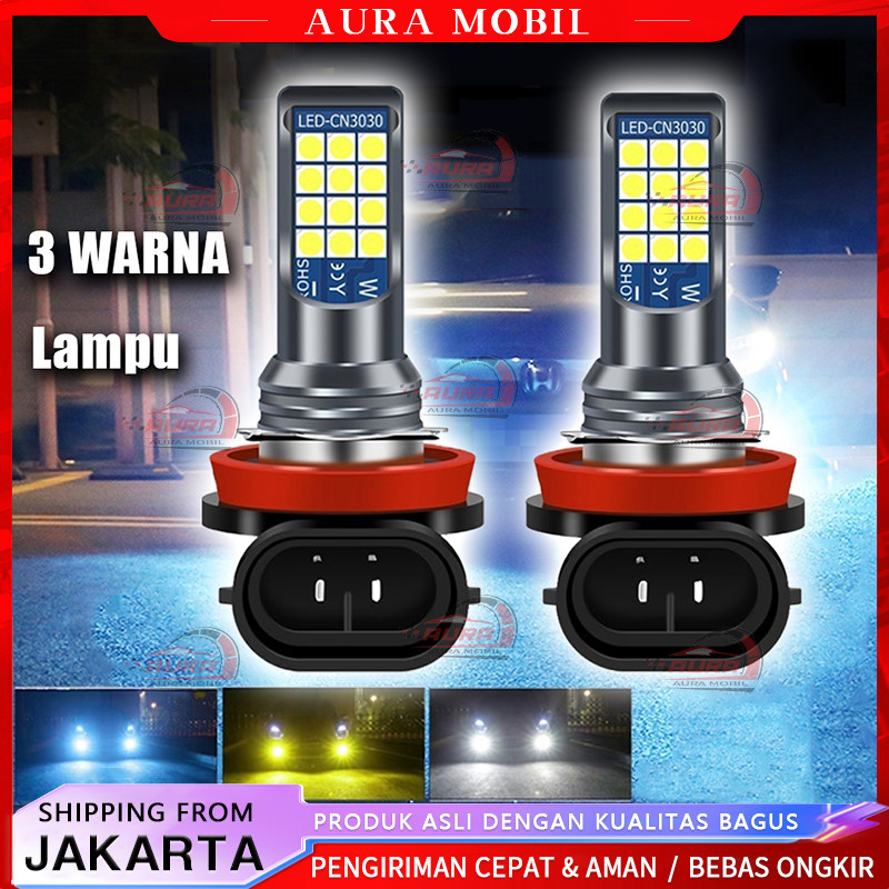 Jual Lampu Kabut LED Lampu LED H11 H8 H16 Fog Lamp Foglamp Lampu Kabut Mobil 24SMD Kuning Putih ...