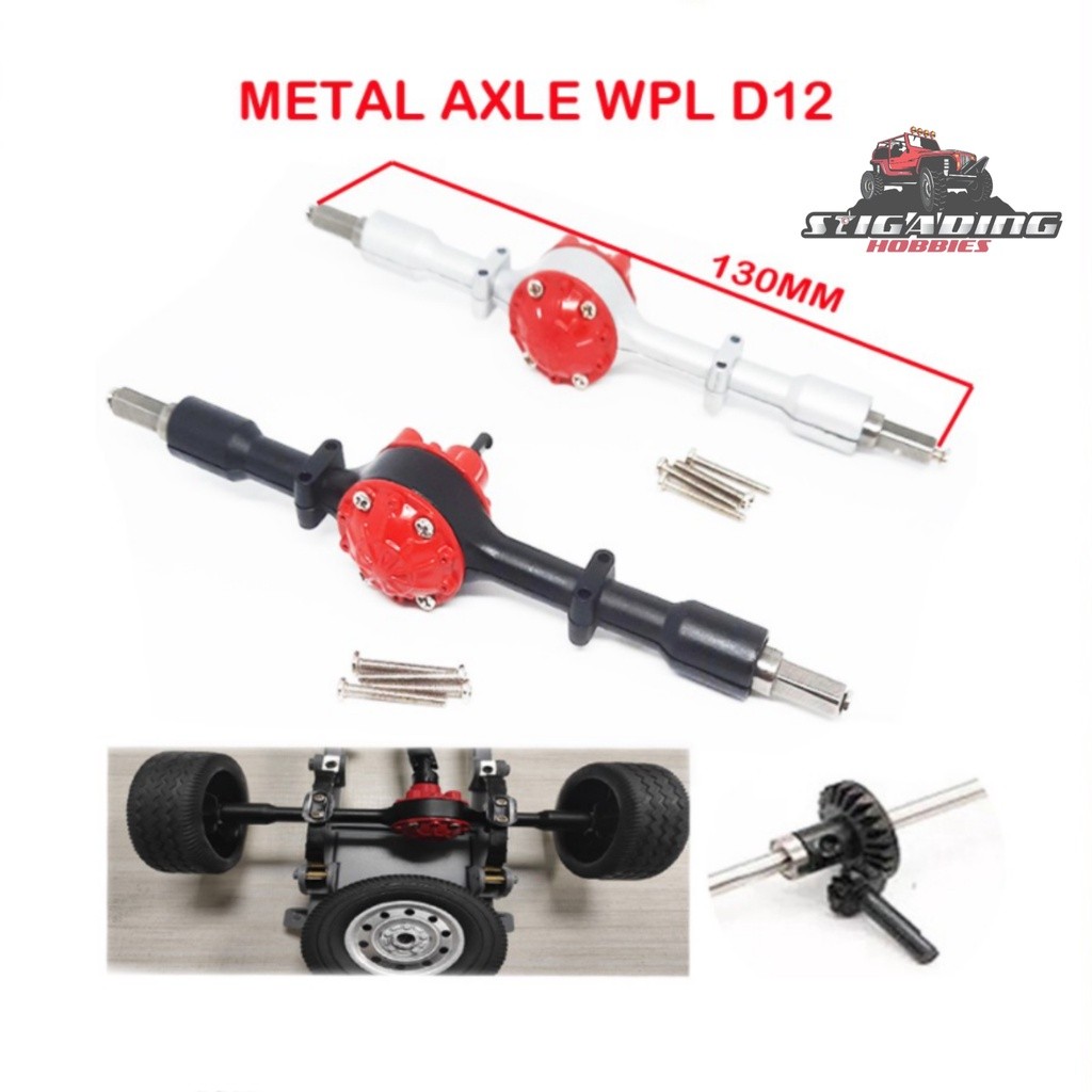 Jual TY35G METAL UPGRADE REAR AXLE WPL D12 GARDAN BELAKANG WPL D12 ...