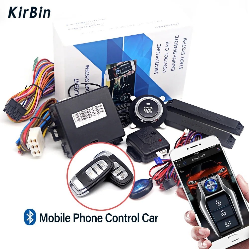 Jual Car Alarm With Autostart Push One Button Auto Start Stop Keyless ...