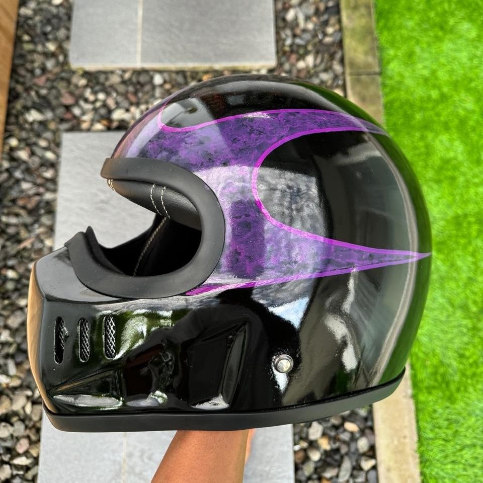Jual Helm Bandit Classic Vintage Fullface - Black Glossy | Shopee Indonesia