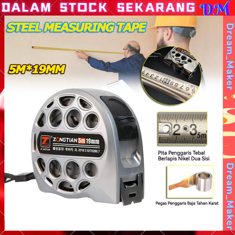 Jual 【Ready stok】5m Alat Ukur Meteran Roll ABS 3m/5m/7.5m Panjang ...