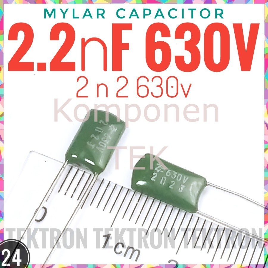 Jual MYLAR CAPACITOR 2.2nF 630V 222 222J Polyester Kondensator 630 V 2. ...