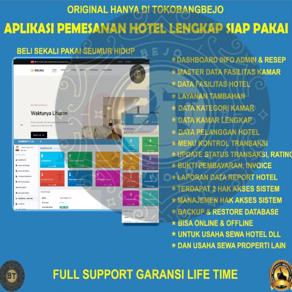 Jual APLIKASI PEMESANAN RESERVASI HOTEL BOOKING HOTEL FULL SOURCE CODE ...