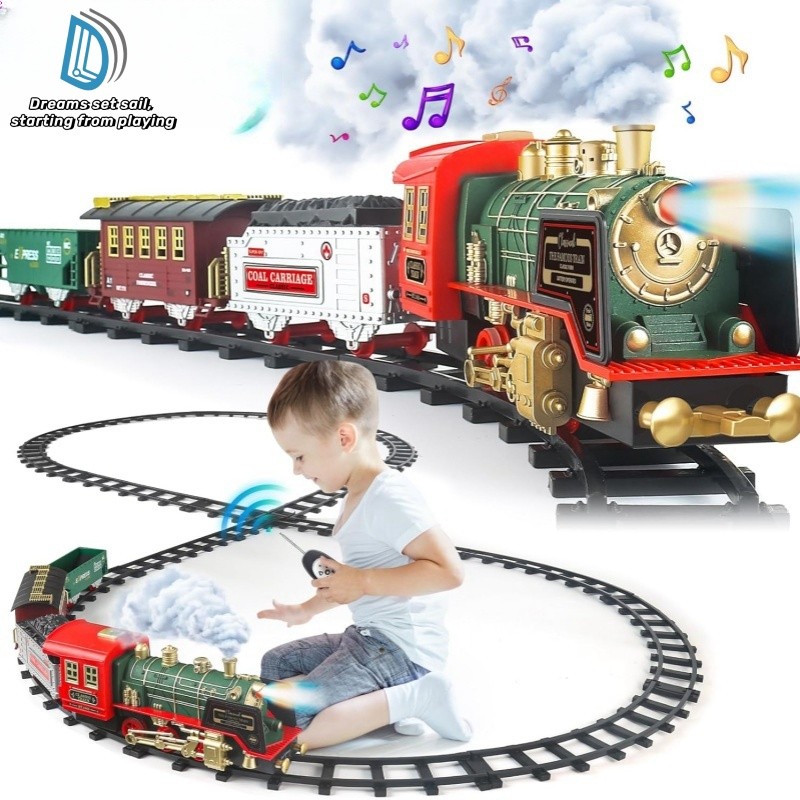 Jual Kids Toys Christmas Gifts Train Set For Christmas Tree ...