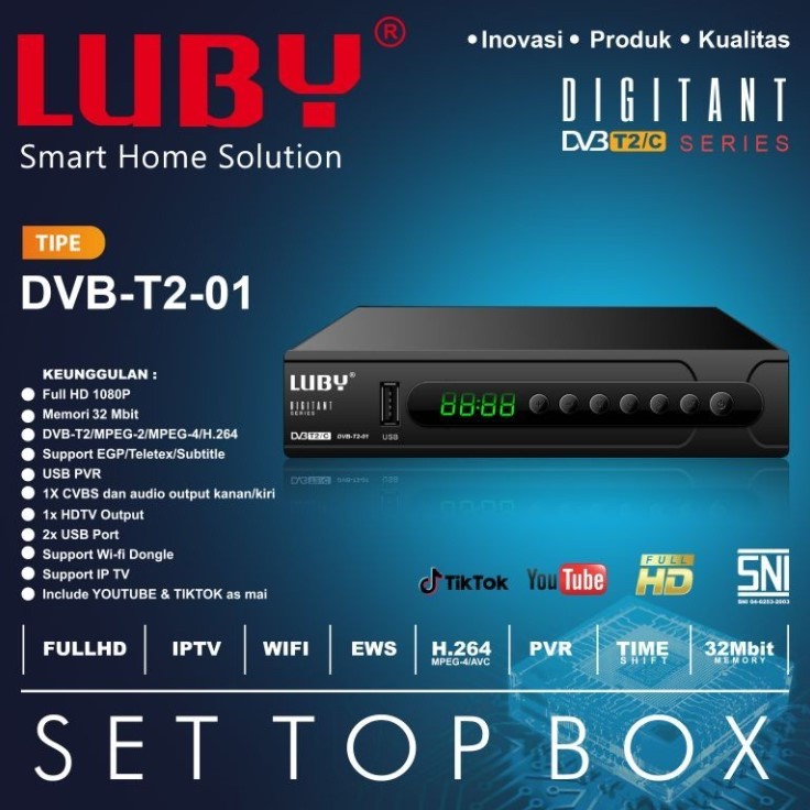 Jual Set Top Box Luby Receiver TV STB Digital DVBT2-01 Full HD SNI ...