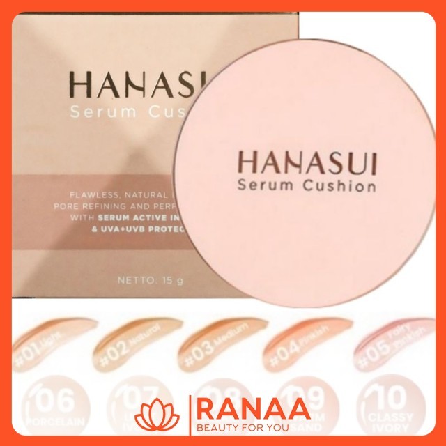 Jual HANASUI Serum Cushion 15gr - Foundation || Flawless || Natural ...