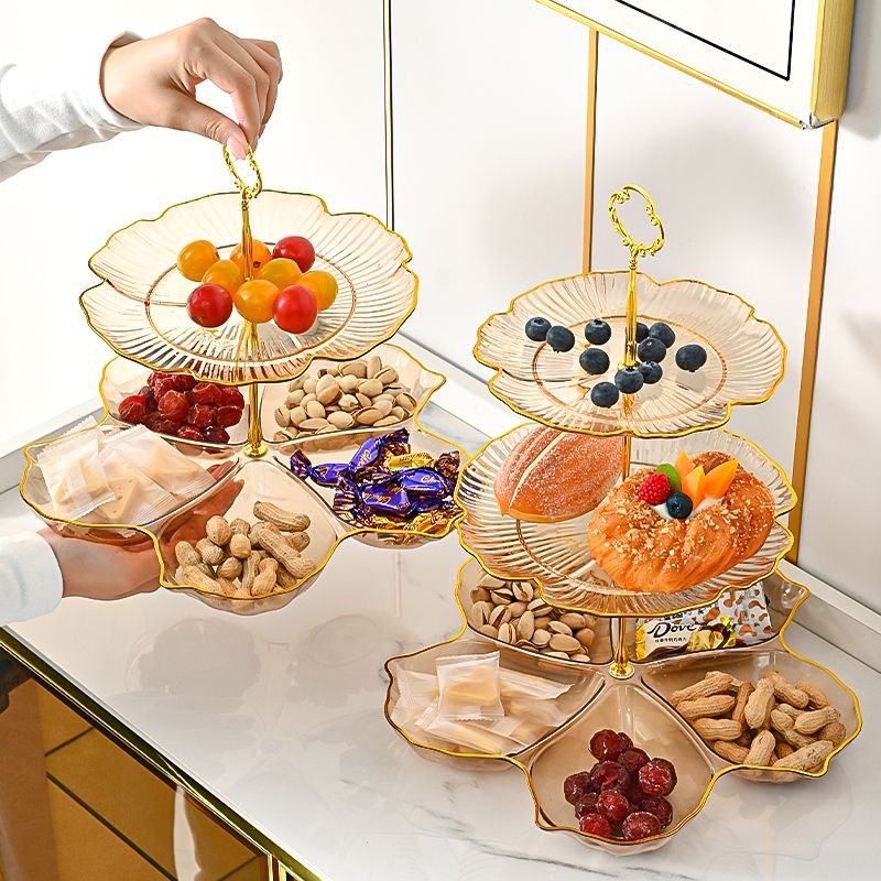 Jual Rak Makan Kue Buah Cake Plate Stand Display - Rak Tingkat 3 Susun ...