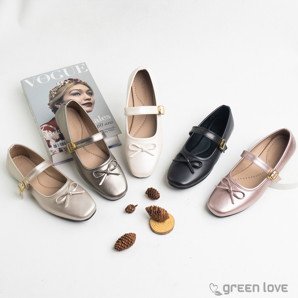 Jual Green Love Sepatu Flatshoes Wanita CLAUDIA | Shopee Indonesia