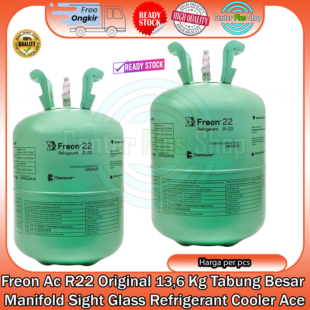 Jual Freon AC R22 Original 13,6 Kg Tabung Besar Refrigerant Kompresor ...