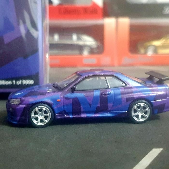 Jual HJ99 Diecast Mini GT Nissan Skyline GTR R34 Vspec II Purple no 446 ...