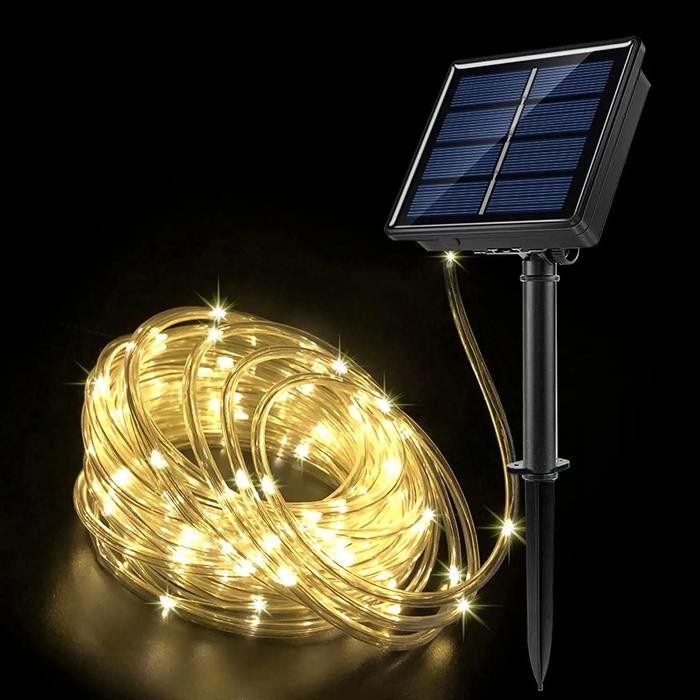 Jual Lampu Hias Solar Rope Light 50 LED – Strip Fairy Light 7 Meter ...