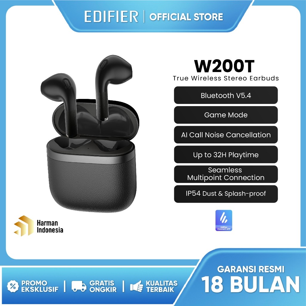 Jual EDIFIER W200T True Wireless Stereo Earbuds | Shopee Indonesia