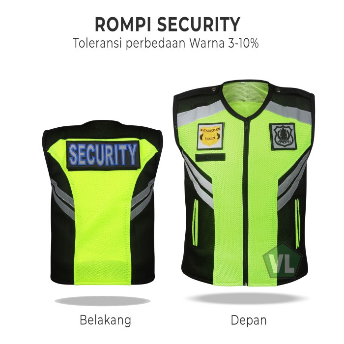 Jual Rompi Security Double Mesh Tebal Rompi Security Jaring Jala Tebal ...