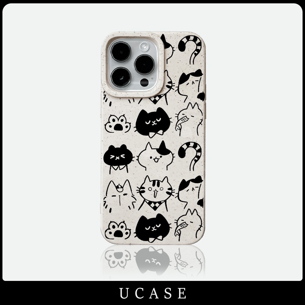 Jual UCASE cute little black cat mobile phone case iPhone11/12/13/14/15 ...