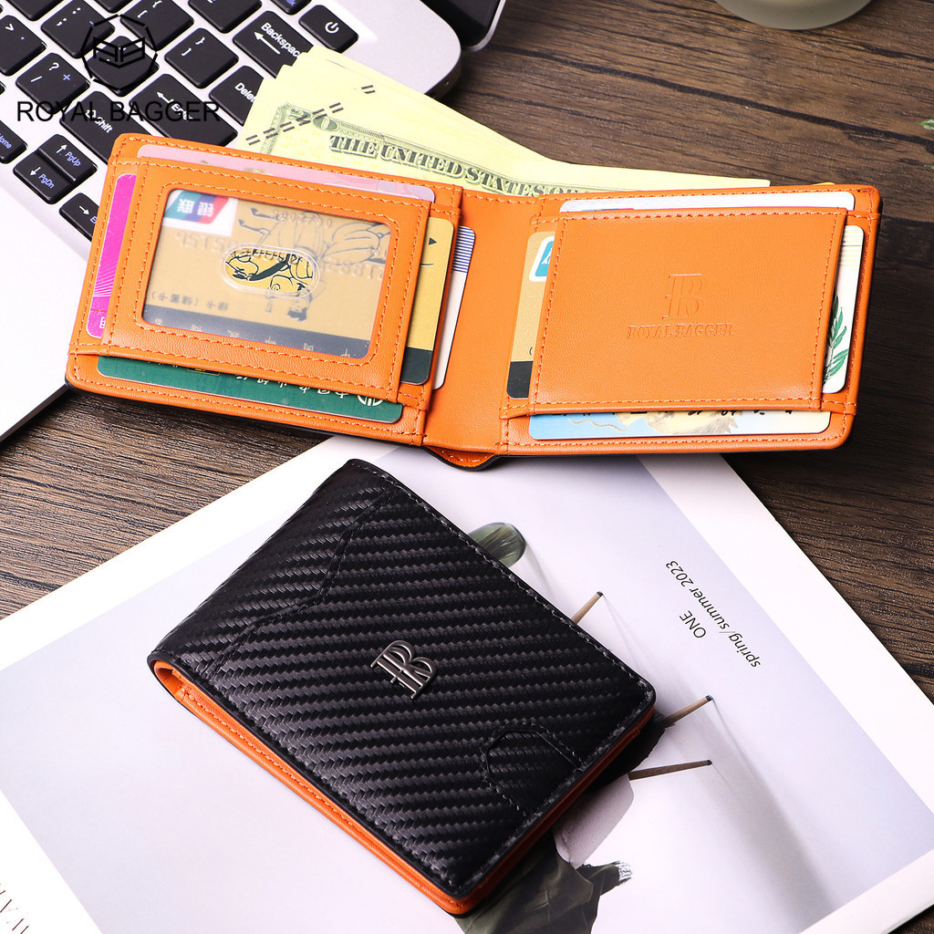 Jual Royal Bagger Dompet Pria Slim dari Serat Karbon & Kulit Sapi Asli ...