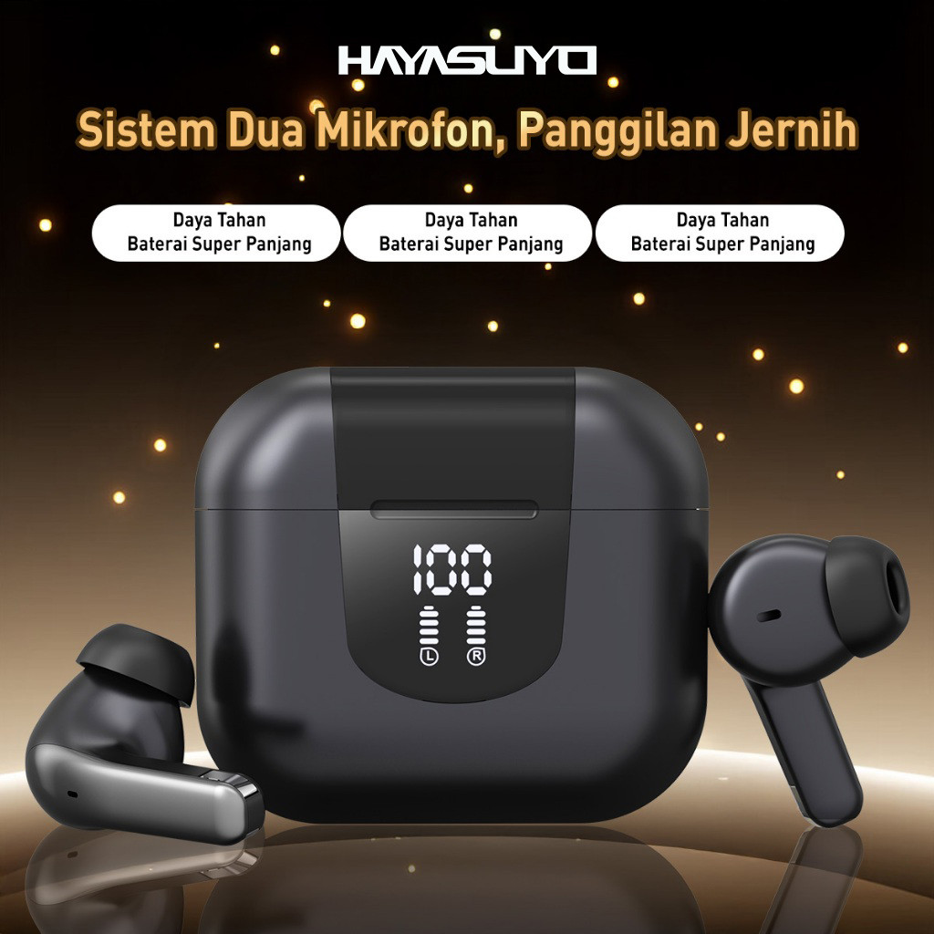 Jual HAYASUYO In-ear Headset TWS Wireless ANC ENC Bluetooth V5.3 ...
