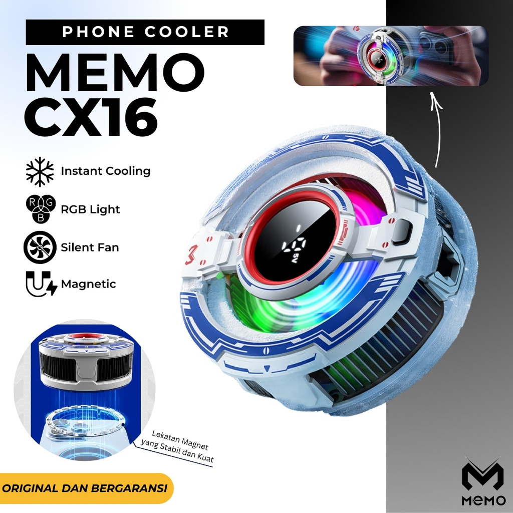 Jual MEMO Fan Cooler CX16 Pendingin HP Magnetic AI Cooling Fast Heat ...