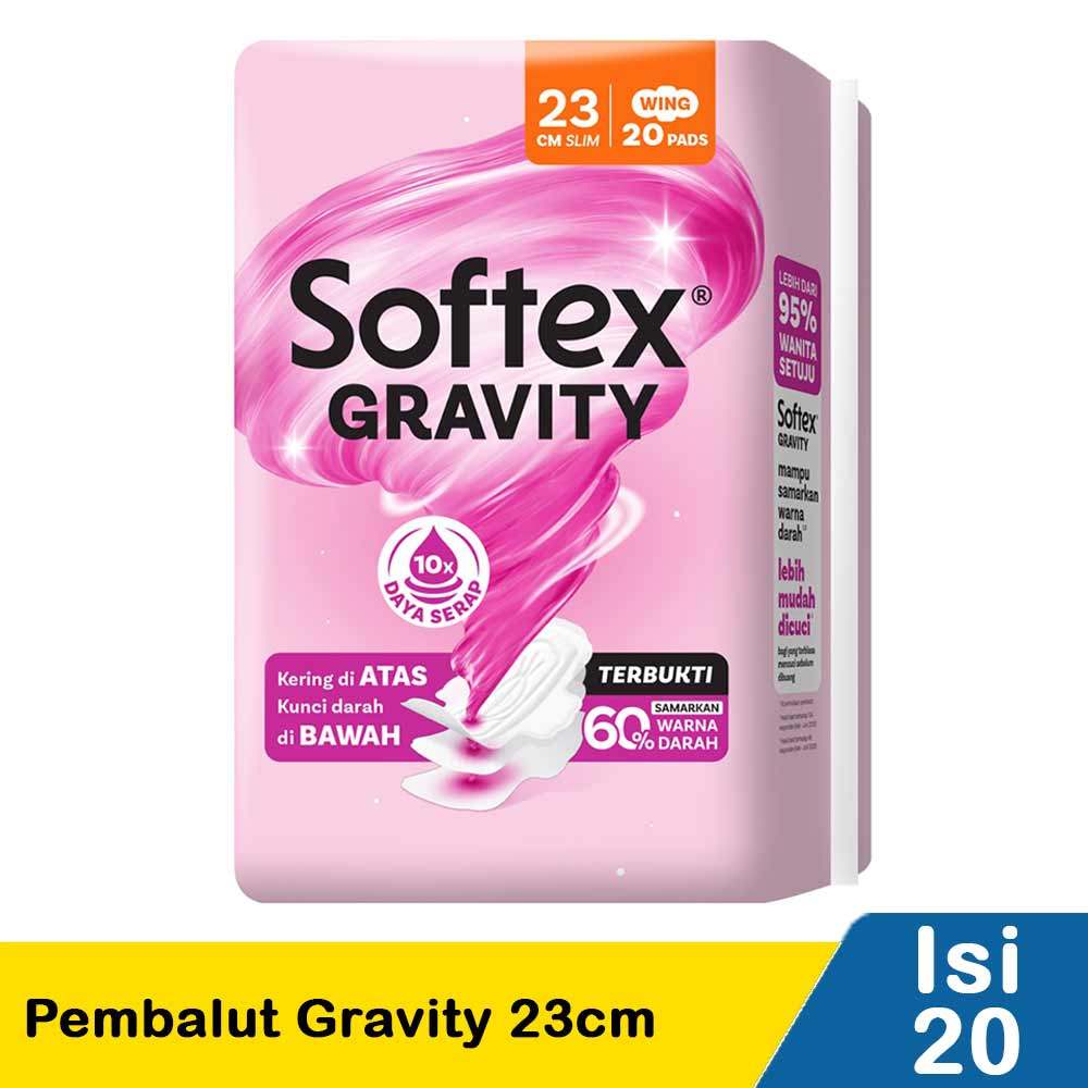 Jual SOFTEX PEMBALUT GRAVITY 20S 23cm | Shopee Indonesia