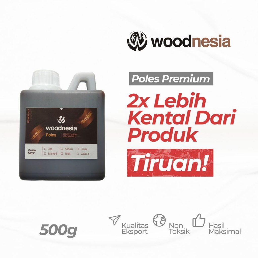 Jual Poles Pewarna Kayu Jati dan Mahoni 500gr woodnesia premium water ...
