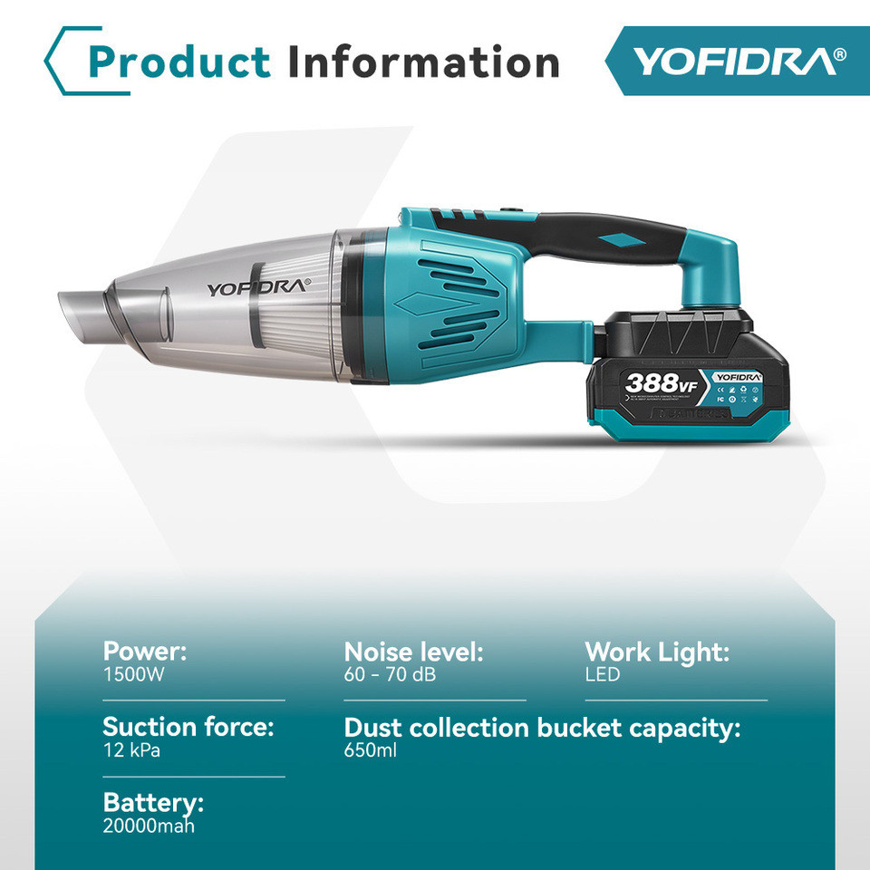 Jual YOFIDRA 2 IN 1 Electric Cordless Vacuum Cleaner Portable ...