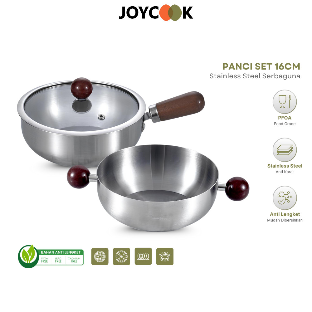 Jual JOYCOOK Panci Rebus Goreng Stainless Steel 16cm Anti Lengket ...