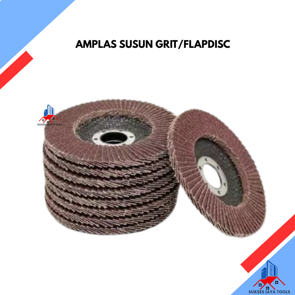 Jual AMPLAS SUSUN GRIT 60 80 100 120 150 240 320 400/ AMPLAS FLAPDISC ...