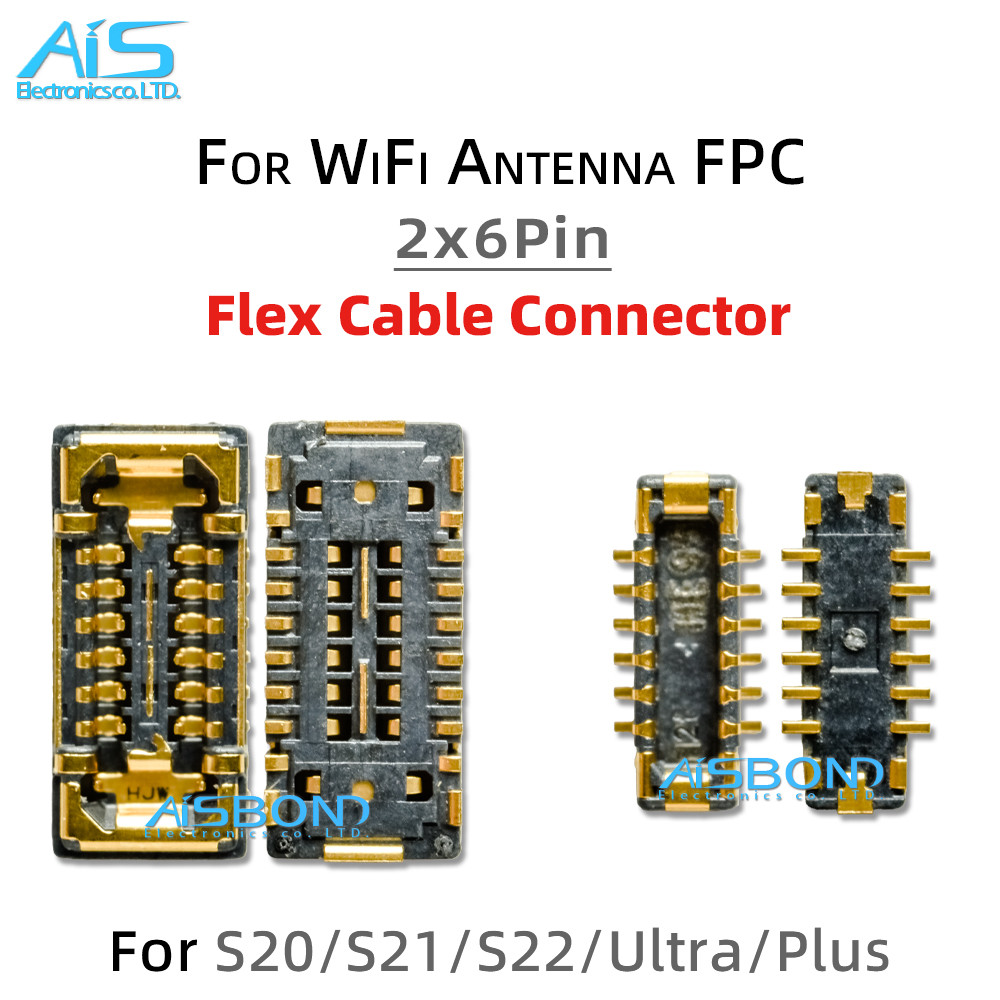 Jual 10Pcs/Lot 2*6Pin 12Pin FPC On WiFi Antenna Flex Cable Connector ...