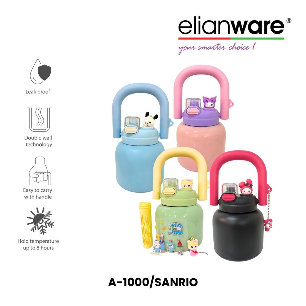 Jual aladdin’s Vacuum Bottle Sanrio 1000ml – Botol Minum Anak Double ...