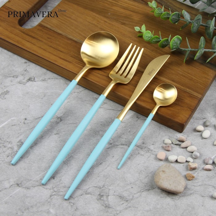 Jual Cutipol Portugal GOA Gold Plated Turqoise Dinner Made in Portugal ...
