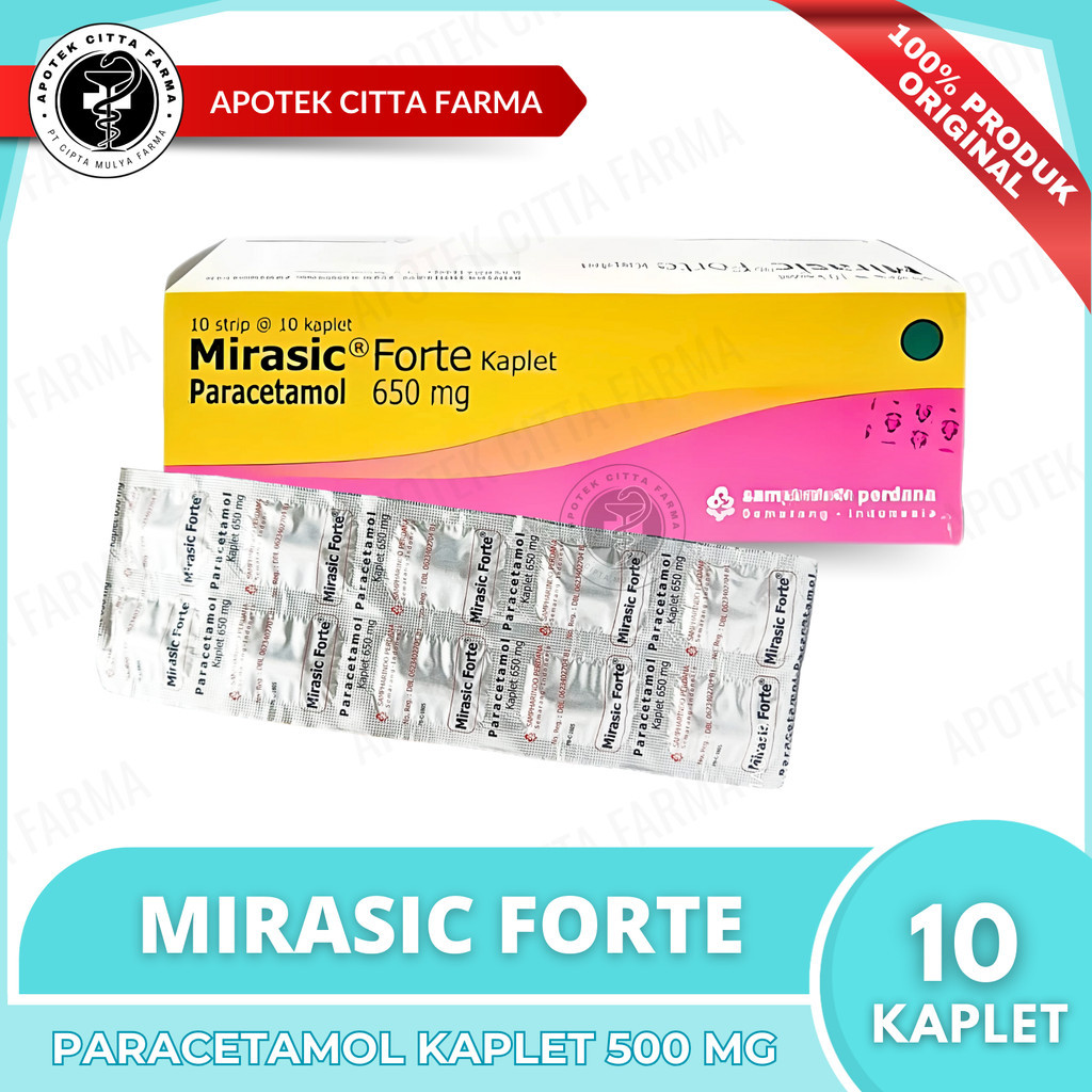 Jual Mirasic Forte Kaplet Per 1 Strip @ 10 Kaplet - Pereda Nyeri Dan ...