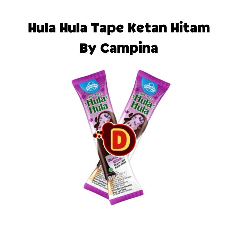Jual Es Krim Campina Stick Hula Hula Tape Ketan Hitam 45ml Ice Cream ...