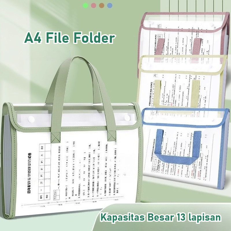 Jual Map A4 13 Sekat Transparan - File Folder Tahan Air Kapasitas Besar ...
