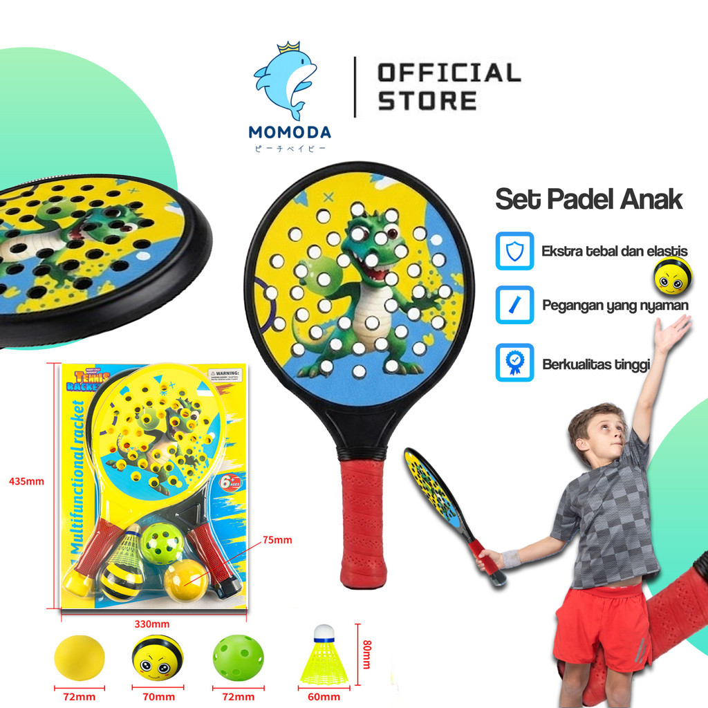 Jual MOMODA Raket Padel Anak Hadiah Untuk Anak-anak Raket Tenis Anak/2 ...