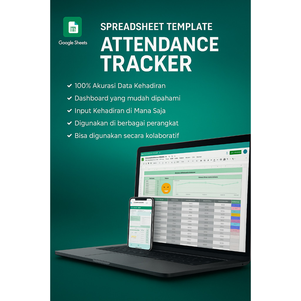 Jual ATTENDANCE TRACKER - Google Sheet Template Premium | Shopee Indonesia