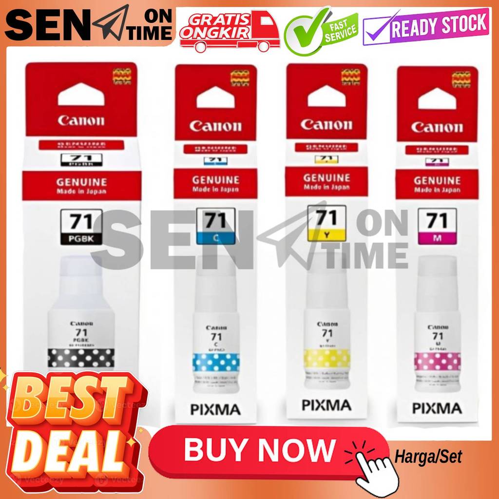 Jual Canon GI-71 Tinta Original Ori Printer Pixma G1020 G2020 G2021 ...